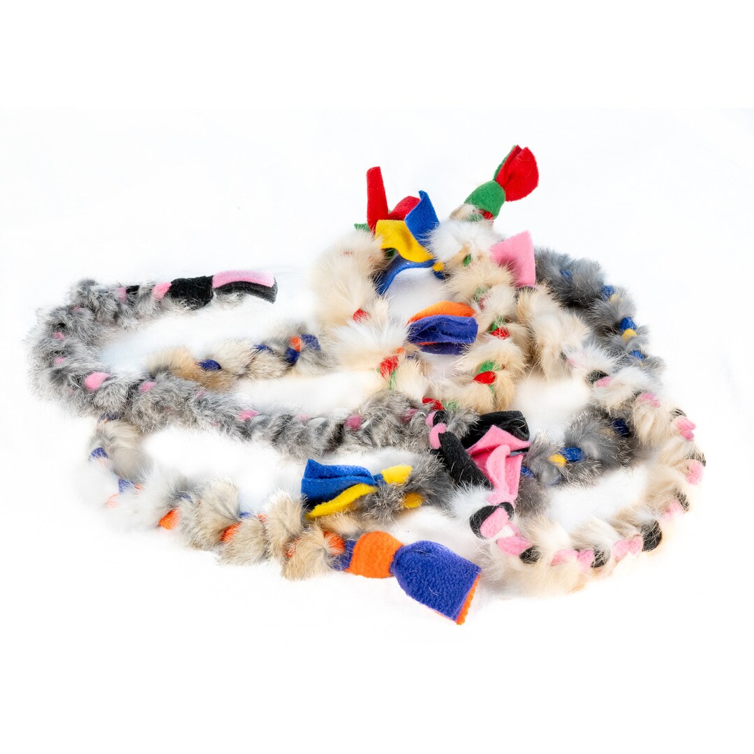 Rabbit Fur and Fleece Tuggie Small Dog Toy Small Dog Agility - Etsy