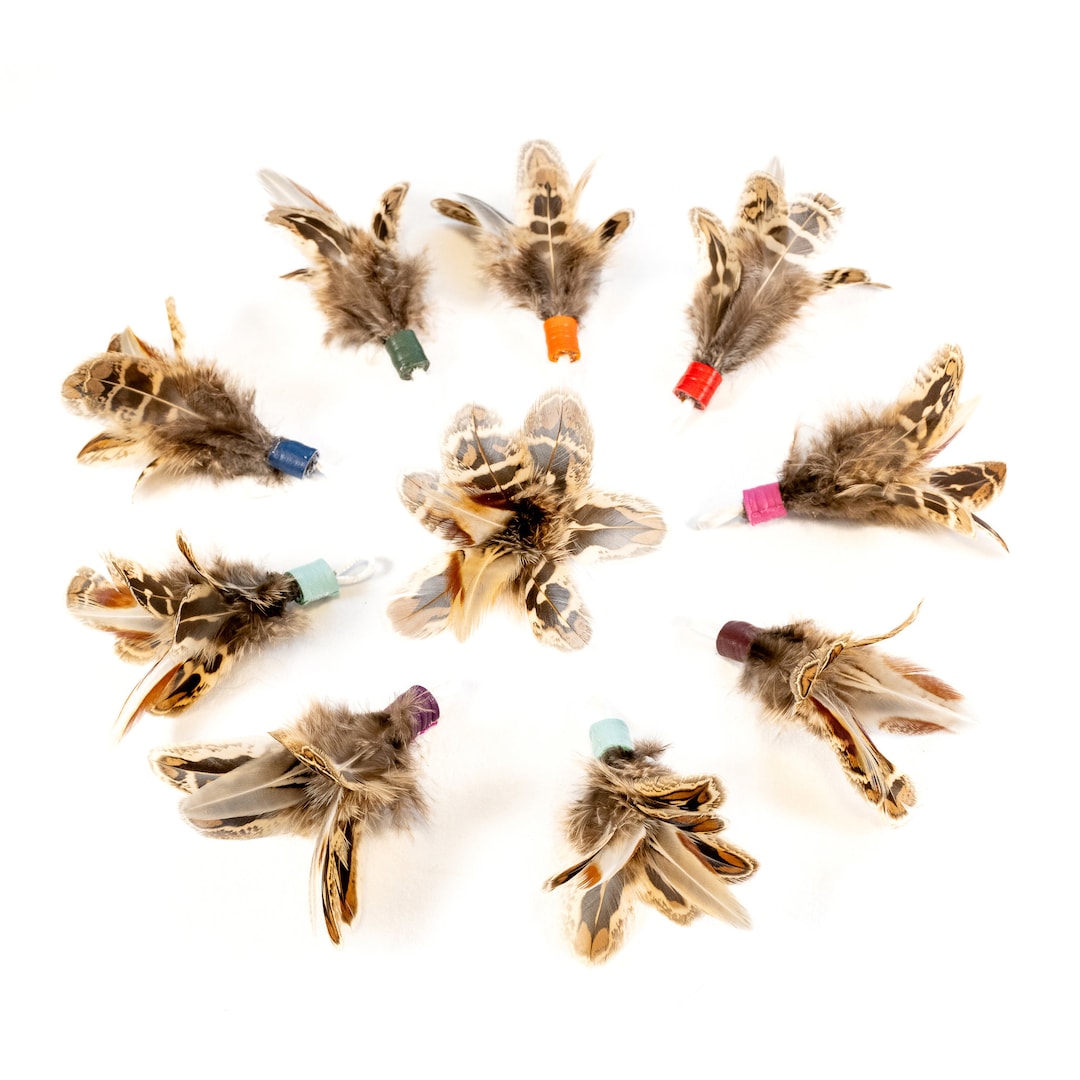 Pheasant Feather Flower Cat Fishing Pole Attachment Toy for Interactive ...