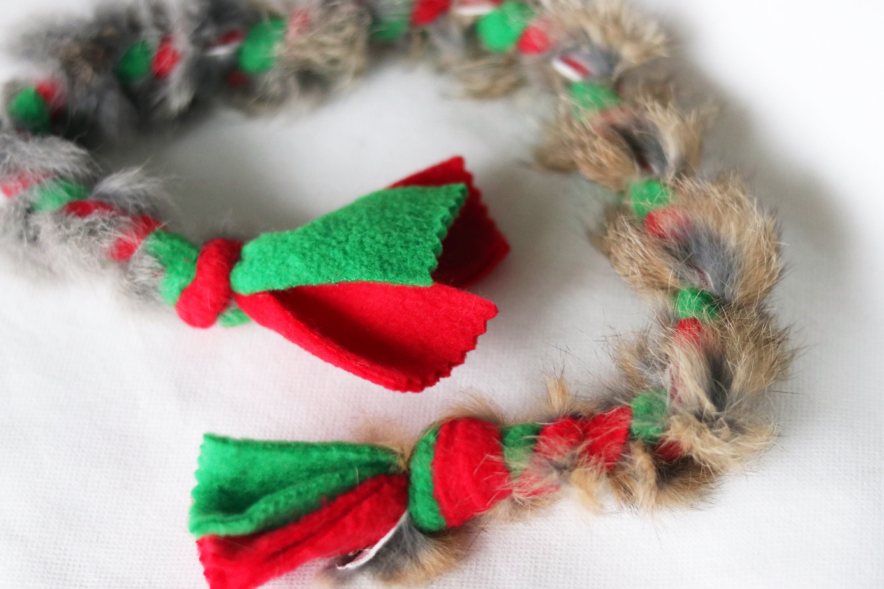 Rabbit Fur and Fleece Tuggie Small Dog Toy Small Dog Agility - Etsy UK