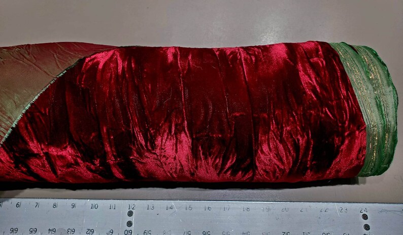 Ruby Red Crushed Velvet Fabric – 54" Wide Acetate Rayon Blend by the ...