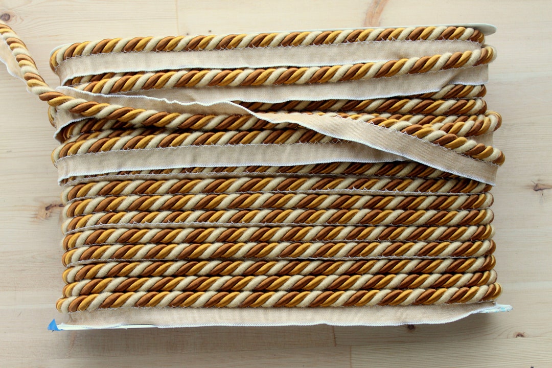 Gold and Cream 1/2 Cording With Lip Trim - Upholstery Decor Pillow ...