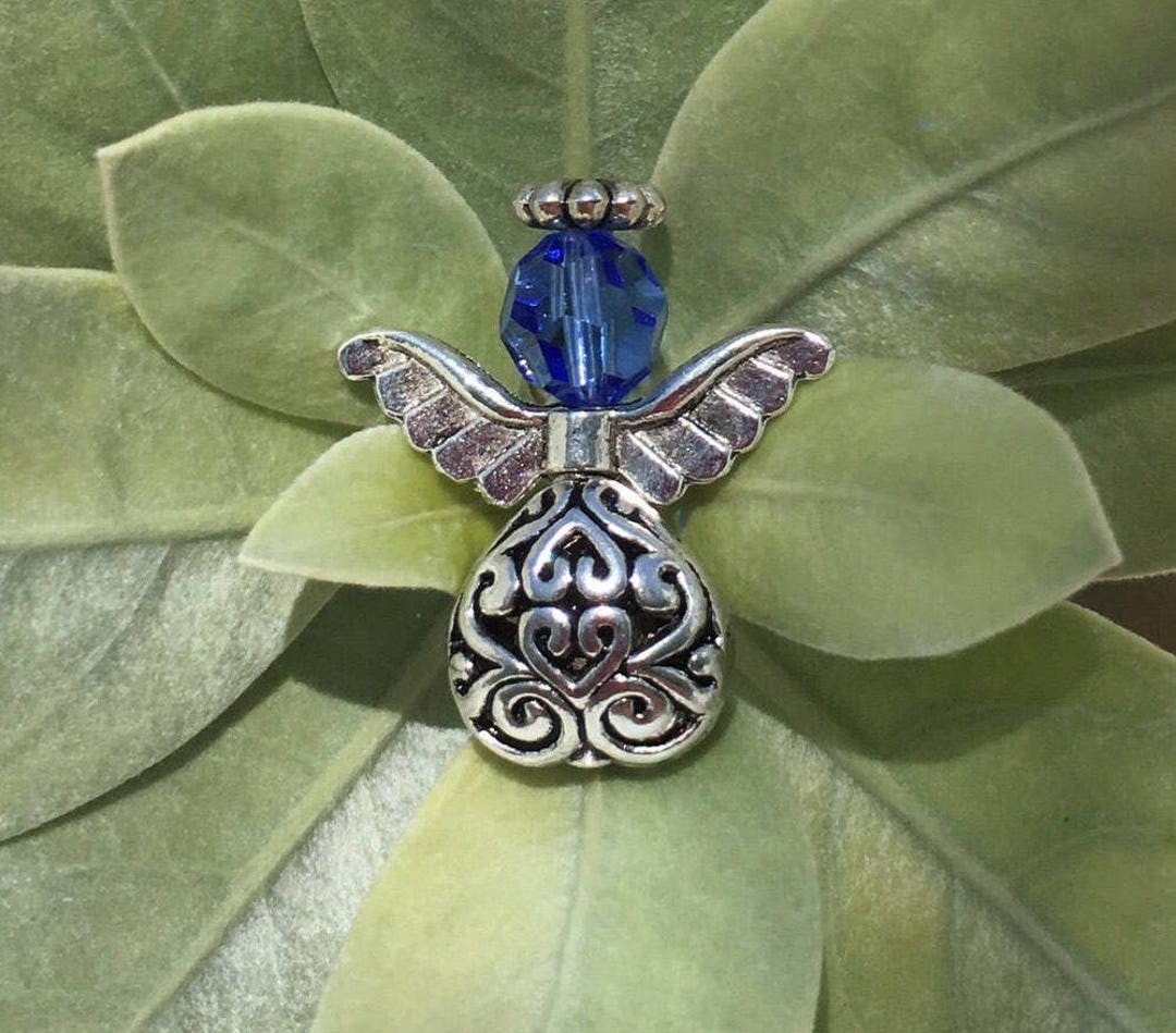 Handmade Guardian Angel Birthstone Brooch - Etsy