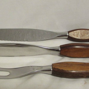 Meat Carving Set, Washington Forge, Mod Style, Four Piece Set, 1960's ...