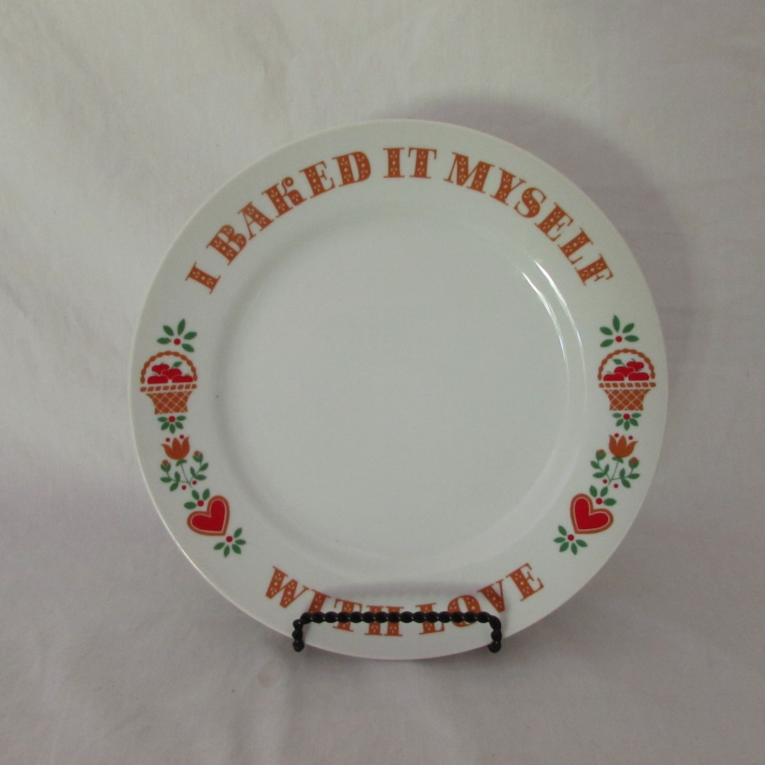 Vintage AVON Cake Plate, Muffin Plate, Cookie Plate, 1982, "i Baked It ...