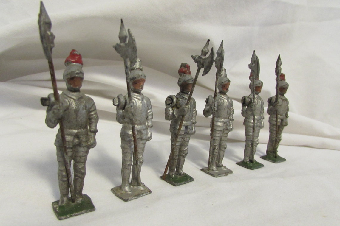Toy Knights Handcast and Handpainted Metal Set of Six - Etsy