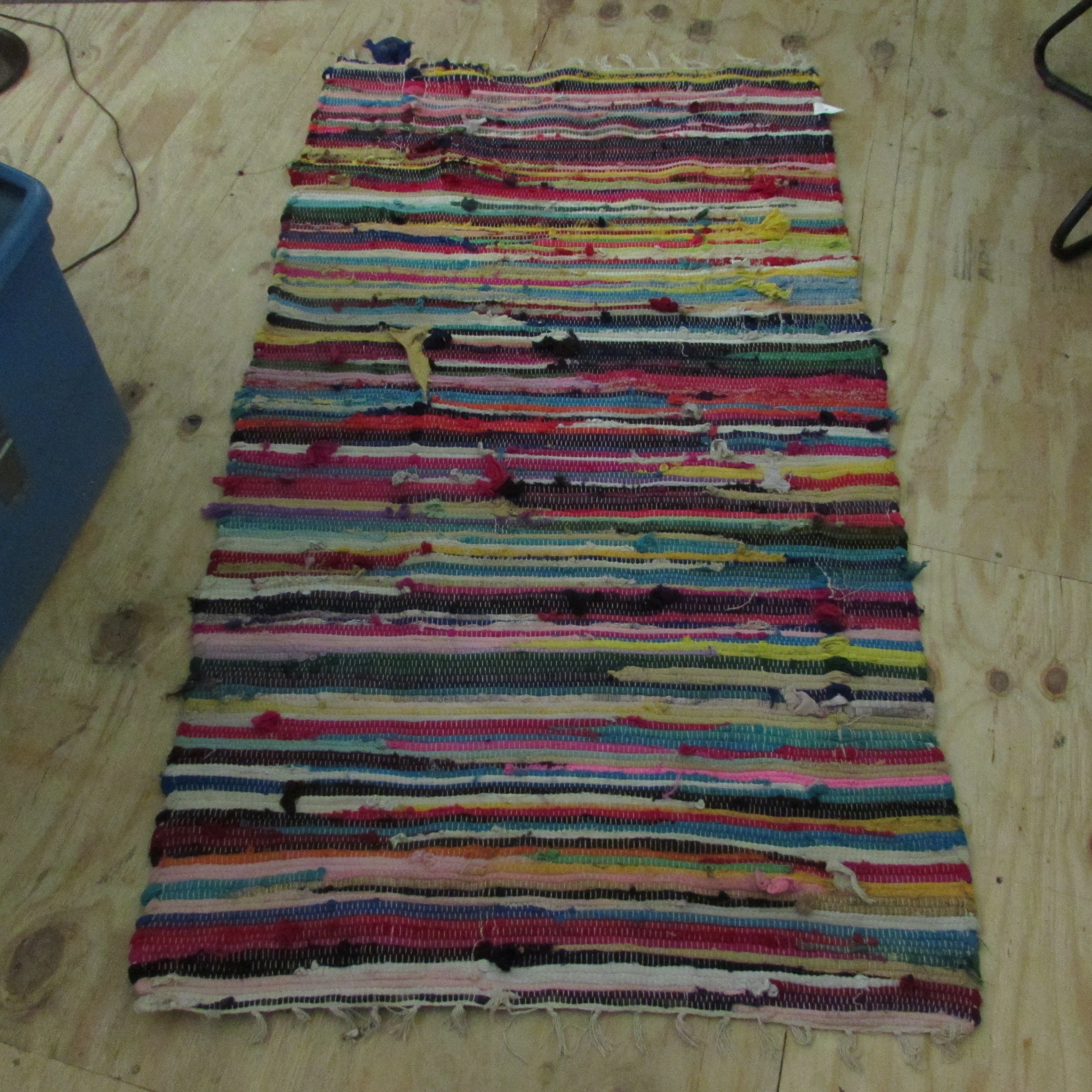 Rag Rug, Handmade, Vintage, Fringed, Multi-color, Large Size, Area or ...