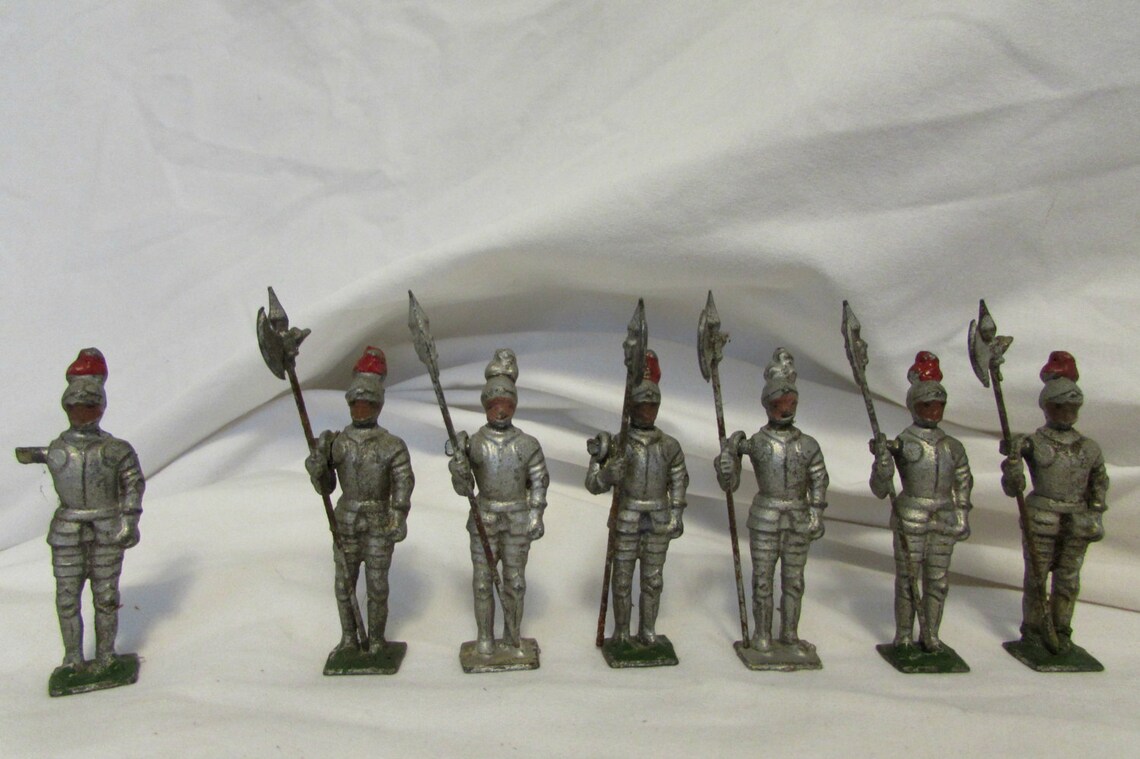 Toy Knights Handcast and Handpainted Metal Set of Six | Etsy