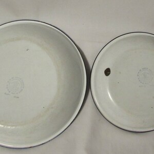 Enamelware, Shallow Pans/plates, Hand Painted, Set of Two, China, Old ...