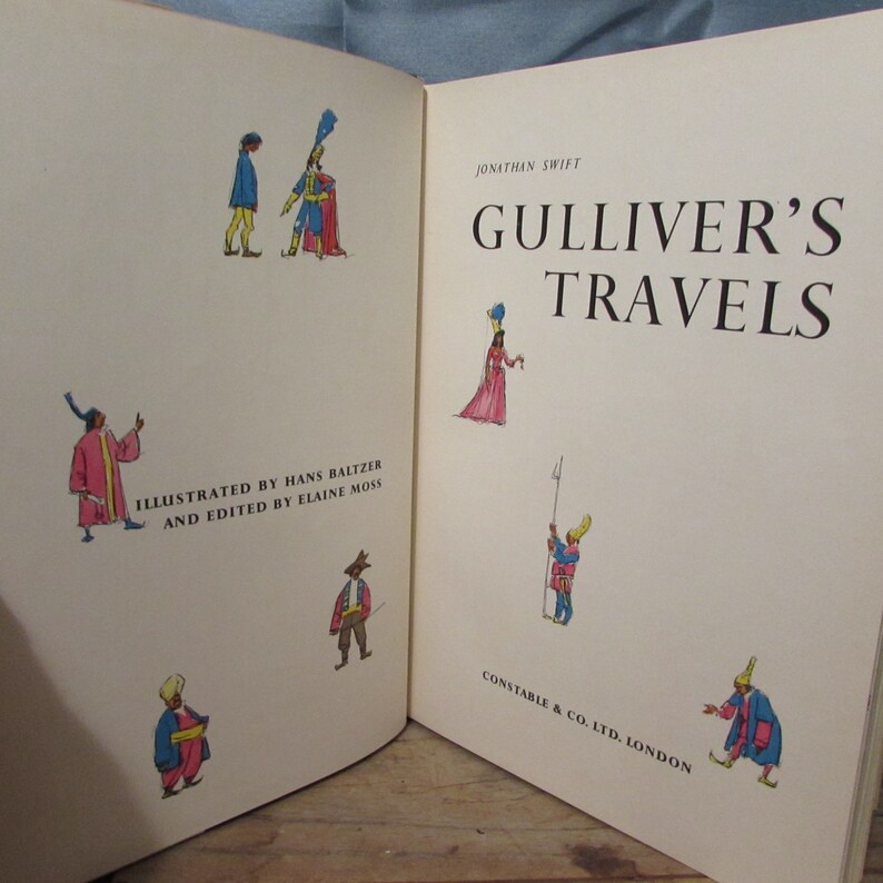 Vintage Book Gullivers Travels by Jonathan Swift Published | Etsy