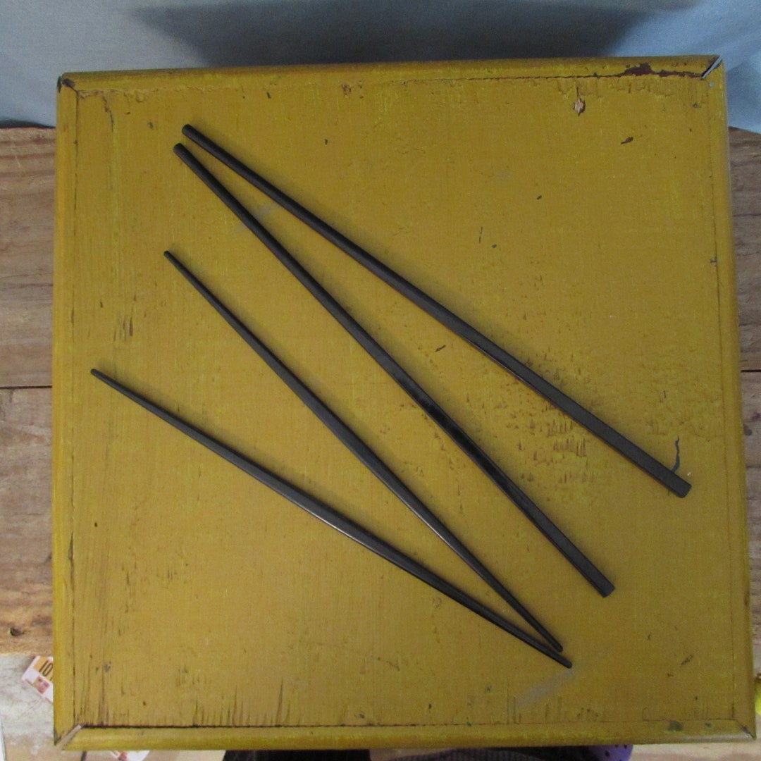 Vintage Traditional Japanese Hair Sticks, Set of Four, Two Double-ended ...