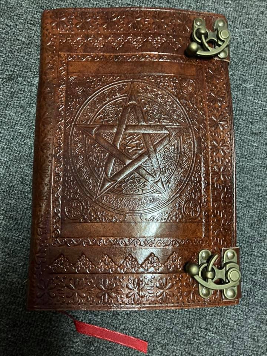 Leather Book of Shadows Journal Magickal Diary large - Etsy