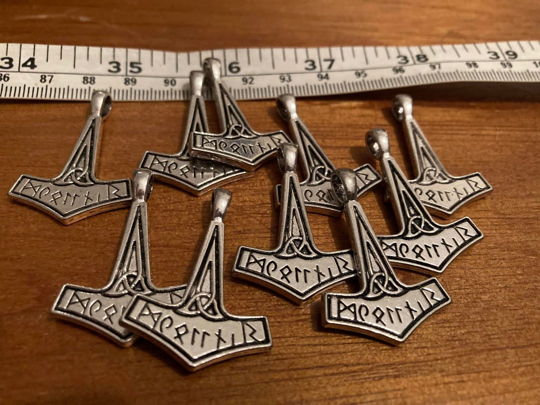 Norse Thor's Hammer Charms X 10 Pieces - Etsy