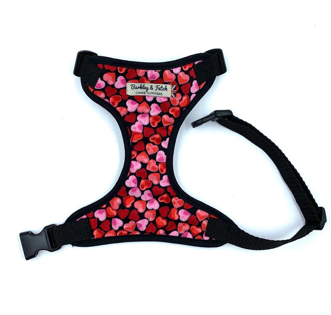 Love Heart Print Dog Harness - Etsy