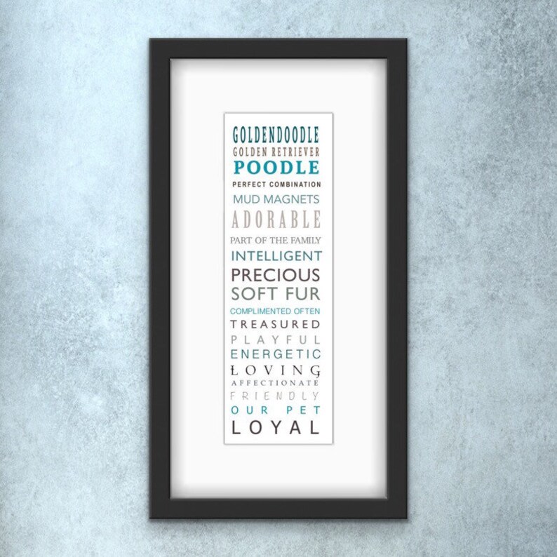 Goldendoodle Dog Word Art Print Dog Gift Pet Decor Dog - Etsy UK