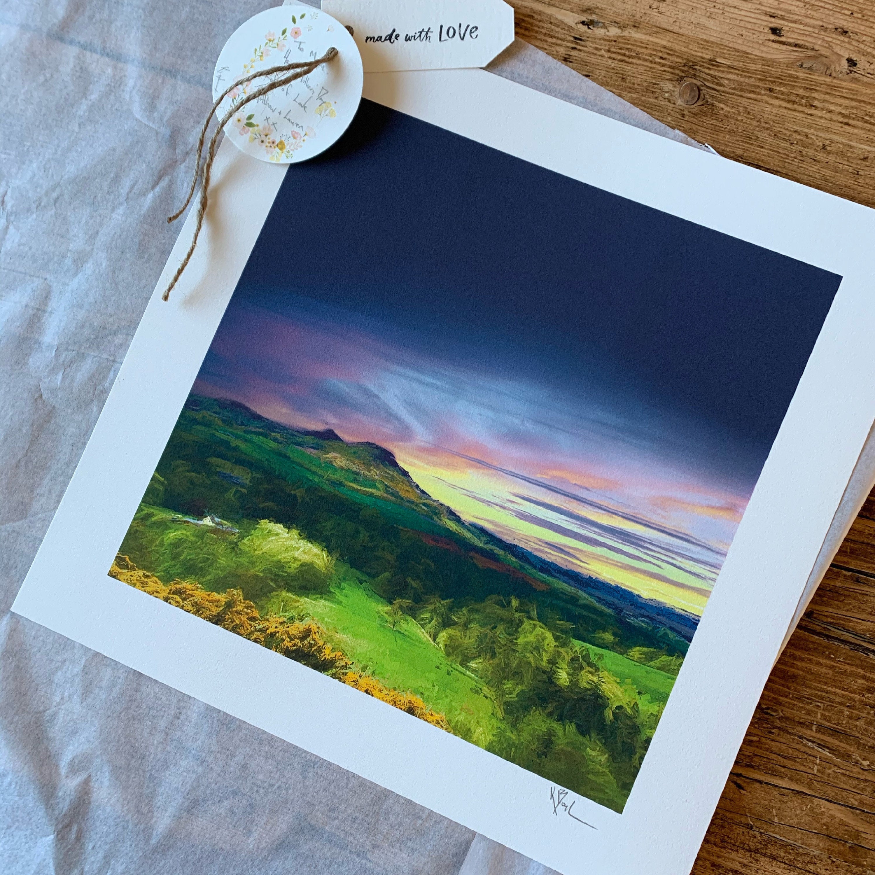 Scott's View, Original Painting of Eildon Hills in Scottish Borders ...