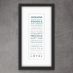 Cockapoo Dog Word Art Print Dog Gift Pet Decor Dog Art - Etsy