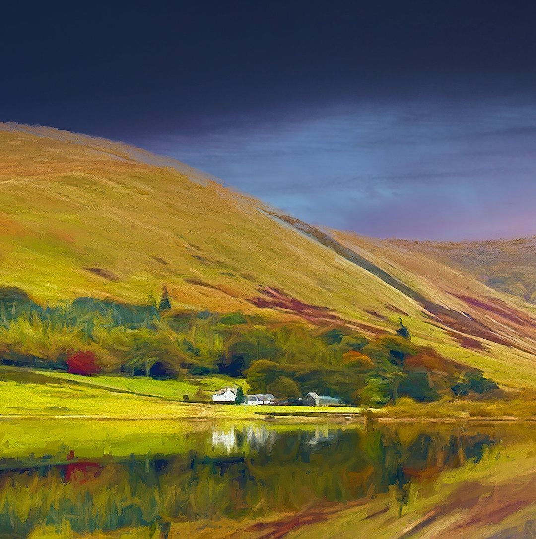 Print of St Mary's Loch, From Original Art, Scottish Borders, Tranquil ...