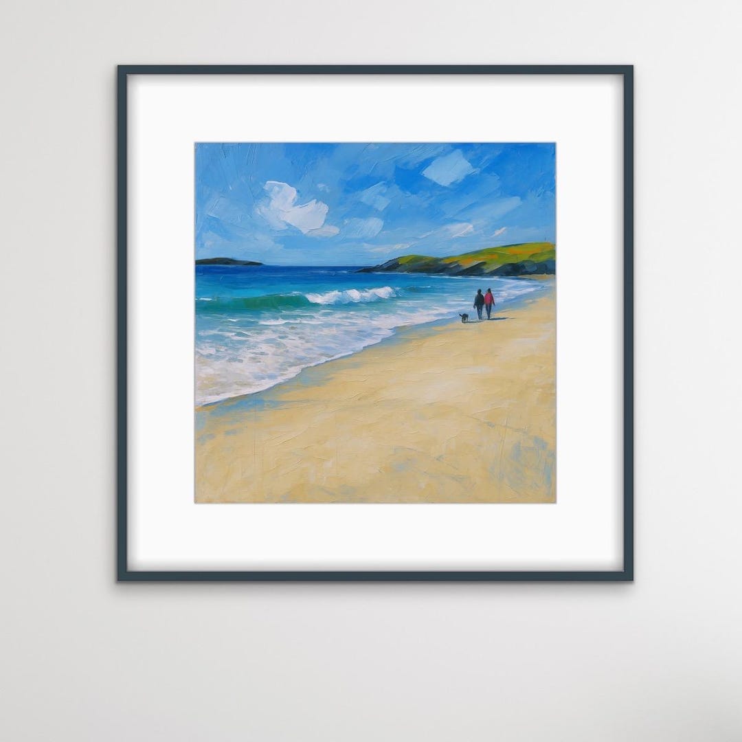 Meal Beach Print, Shetland Painting, Coastal Art Print of Peaceful ...