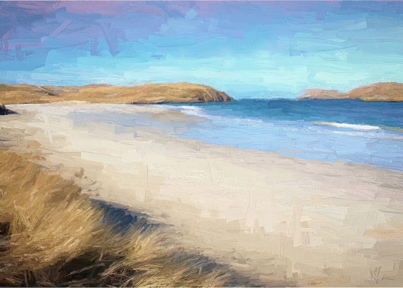 Isle of Lewis Print Reef Beach Painting Hebrides Print - Etsy UK