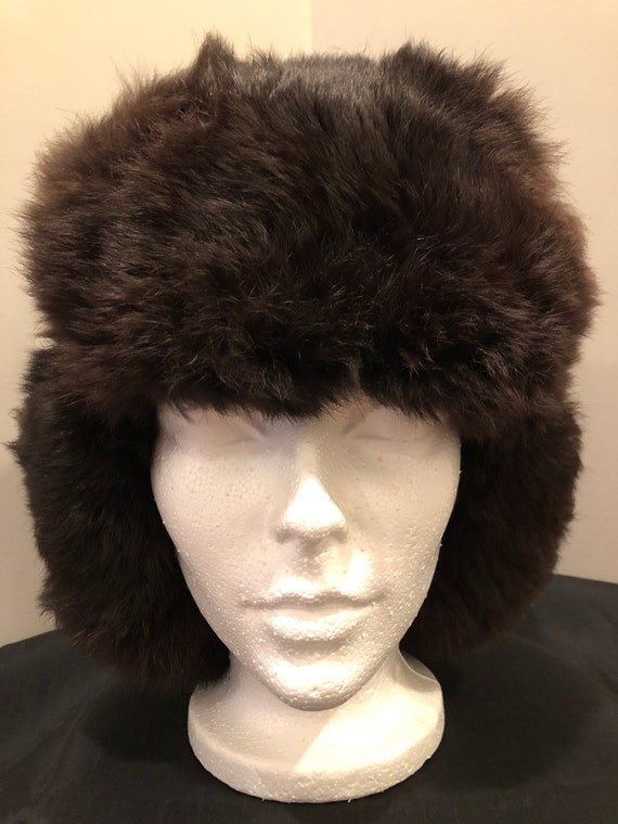 Vintage Russian Ushanka Fur Hat - Gem