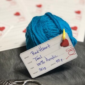 Small Scrap Yarn Stash Printable Labels Tags | Mini Rectangular 2.5 X 1 ...