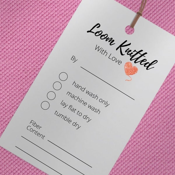 Printable Knitting Labels - Etsy