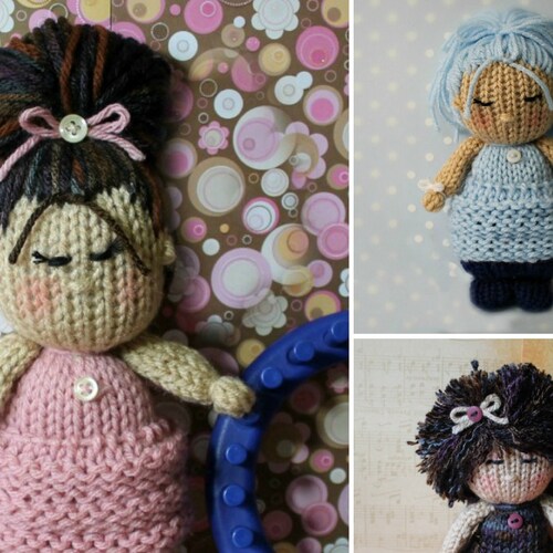 Loom Knitting PATTERNS Loom Knit Tiny Sheep Toys Doll | Etsy
