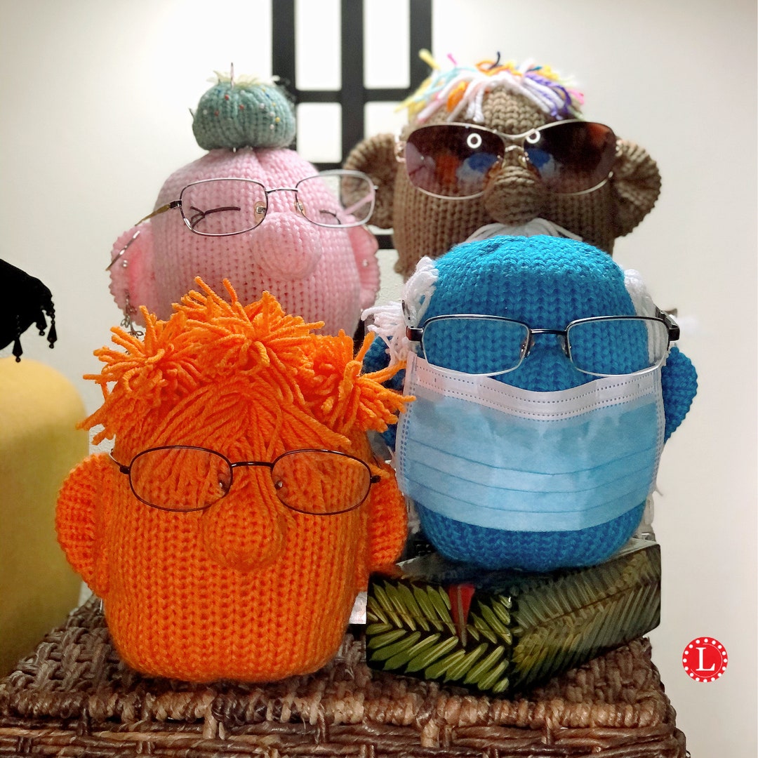 Loom Knitting Patterns Eyeglasses, Face Mask , Jewelry Holder ...