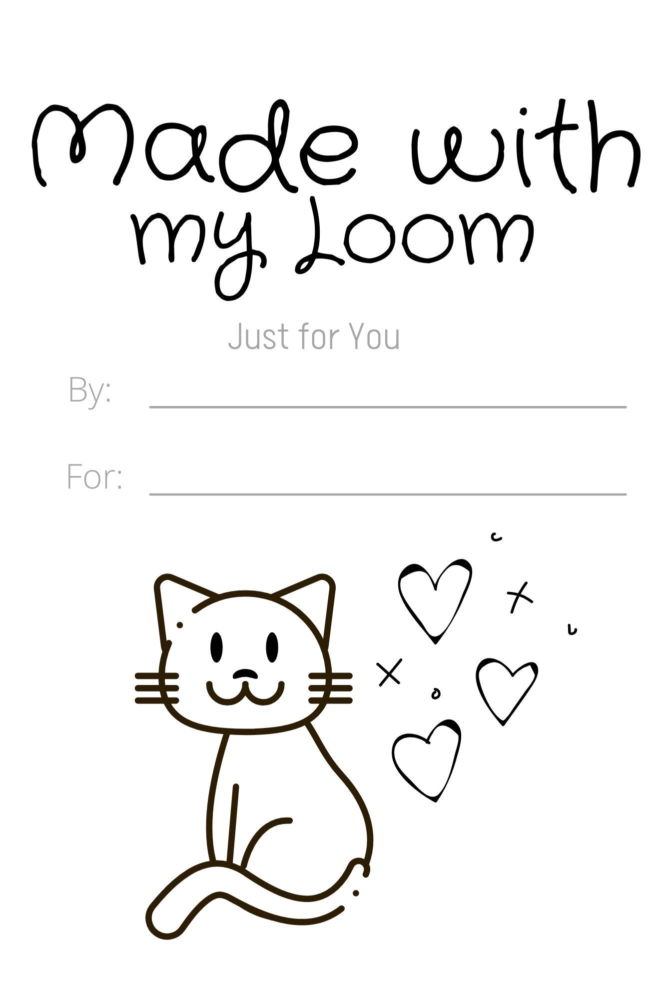 Kitty Cat Tags | Printable Made With Love Labels for Gifts or Favors ...