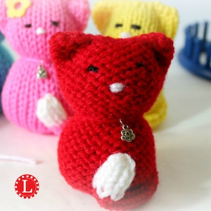 Loom Knitting PATTERN With Video Tiny Kitty Cat Pet Amigurumi Toy ...