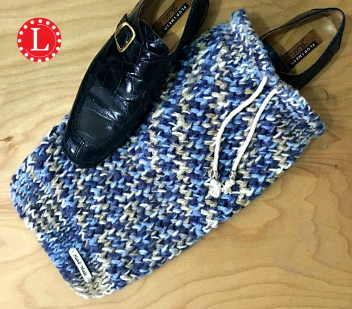 Loom Knitting PATTERNs Travel Shoe Bag Sack Purse Tote | Etsy
