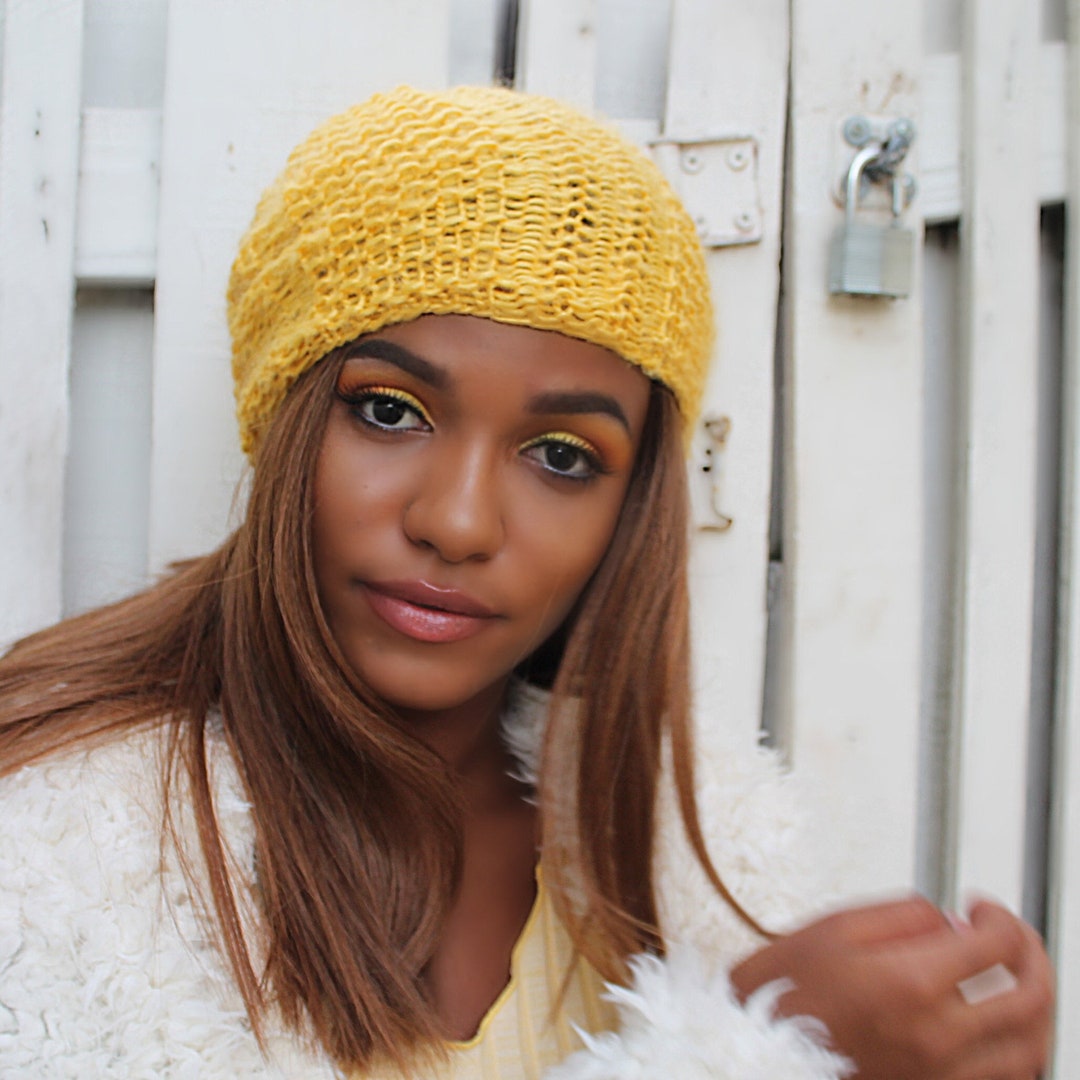 Loom Knitting Patterns Hat Waffle Rib Stitch Slouchy With Video ...