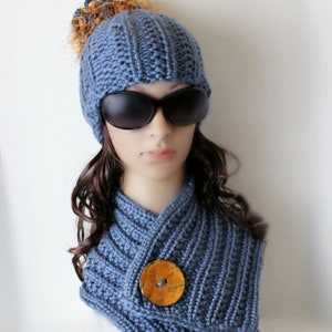 Loom Knit Hat & Scarf PATTERNS Farrow Rib Stitch Set With Step by Step ...