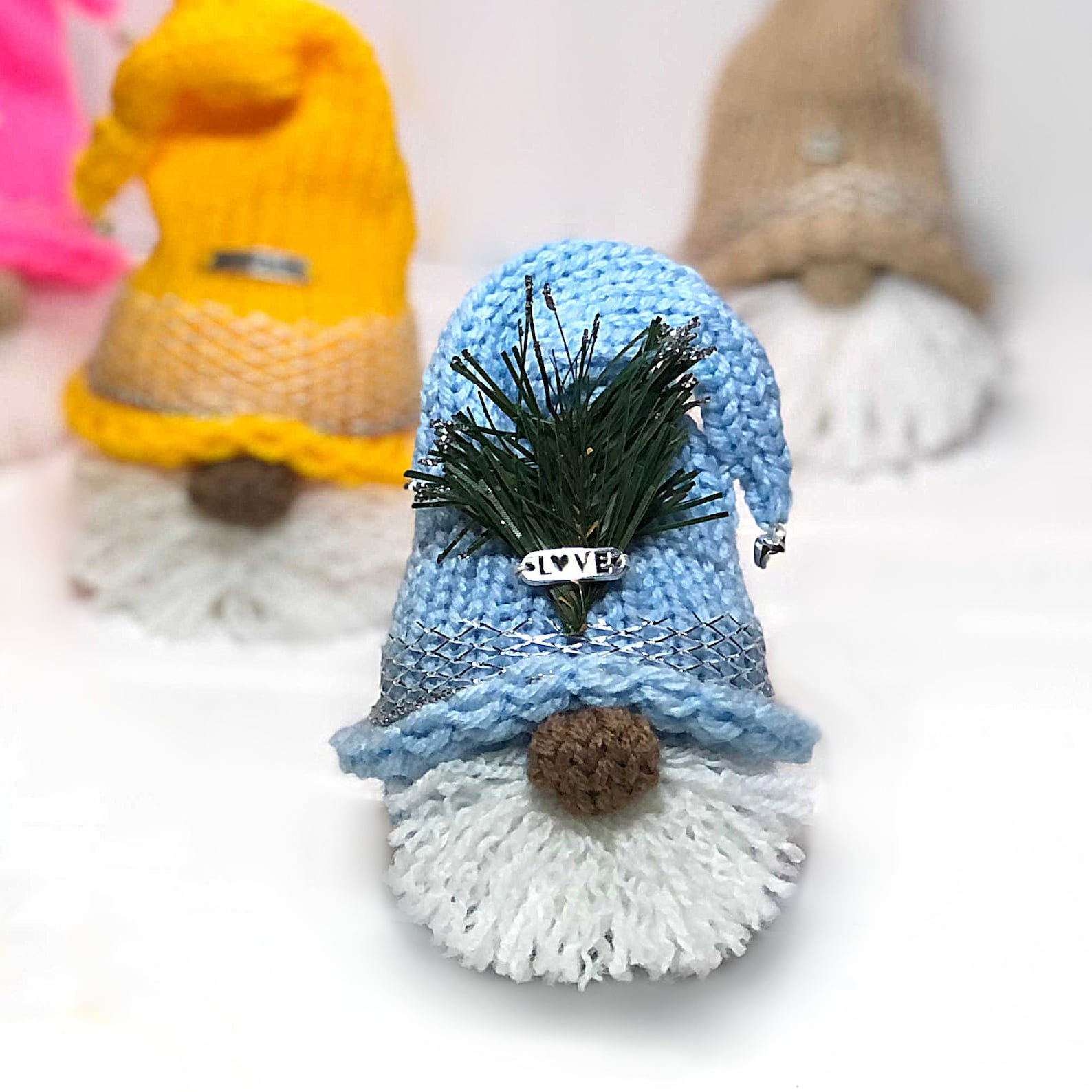 Loom Knitting Patterns Gnome Elf Christmas Ornament With Step by Step ...