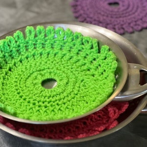 Round Loom Knitting Pattern in 4 Sizes for Pot Protector Liner Doily ...