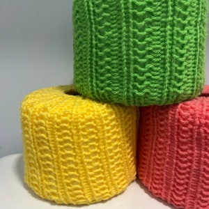 Loom Knitting Pattern Toilet Paper Roll Cover Cozy EASY & Quick on 36 ...