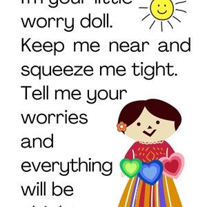 Worry Doll Poem Project Cards & Tags Only - No Pattern | 2 Sizes ...