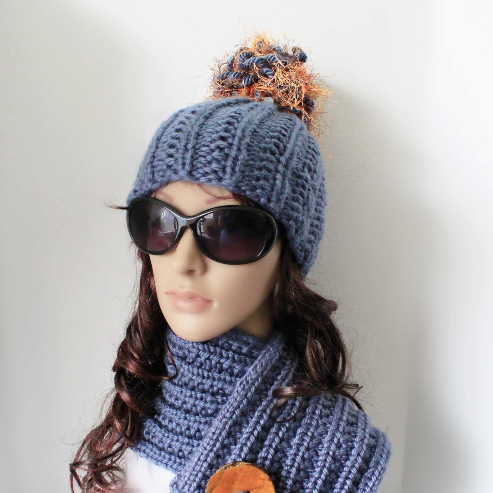 Loom Knit Hat & Scarf PATTERNS Farrow Rib Stitch Set With Step - Etsy