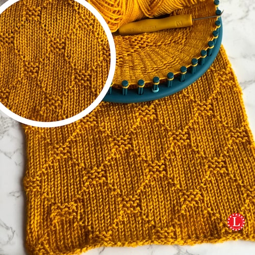 Loom Knitting STITCH PATTERN : Wavy Rib Flat and in the Round - Etsy