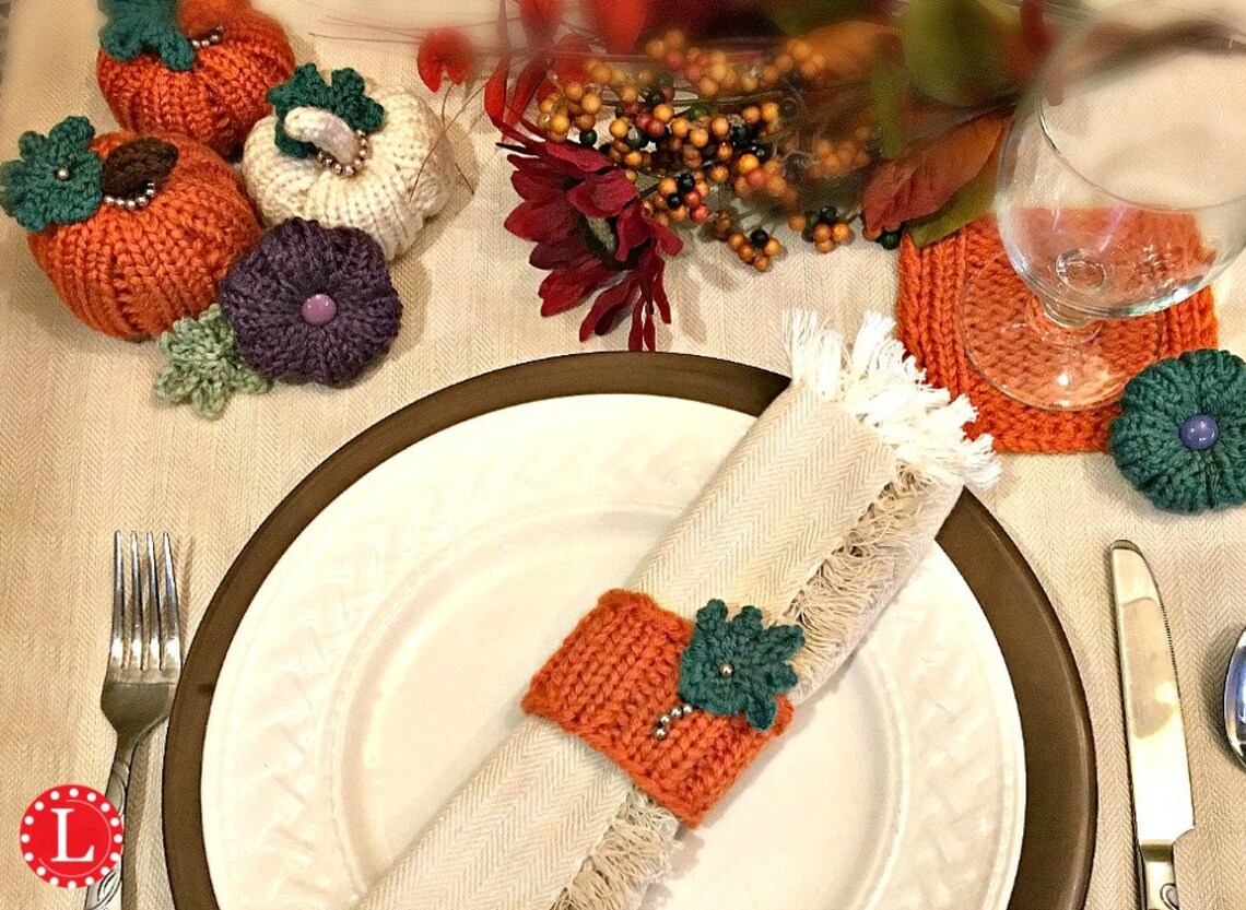 Loom Knitting PATTERNS Napkin Holder With Step by Step Video | Etsy