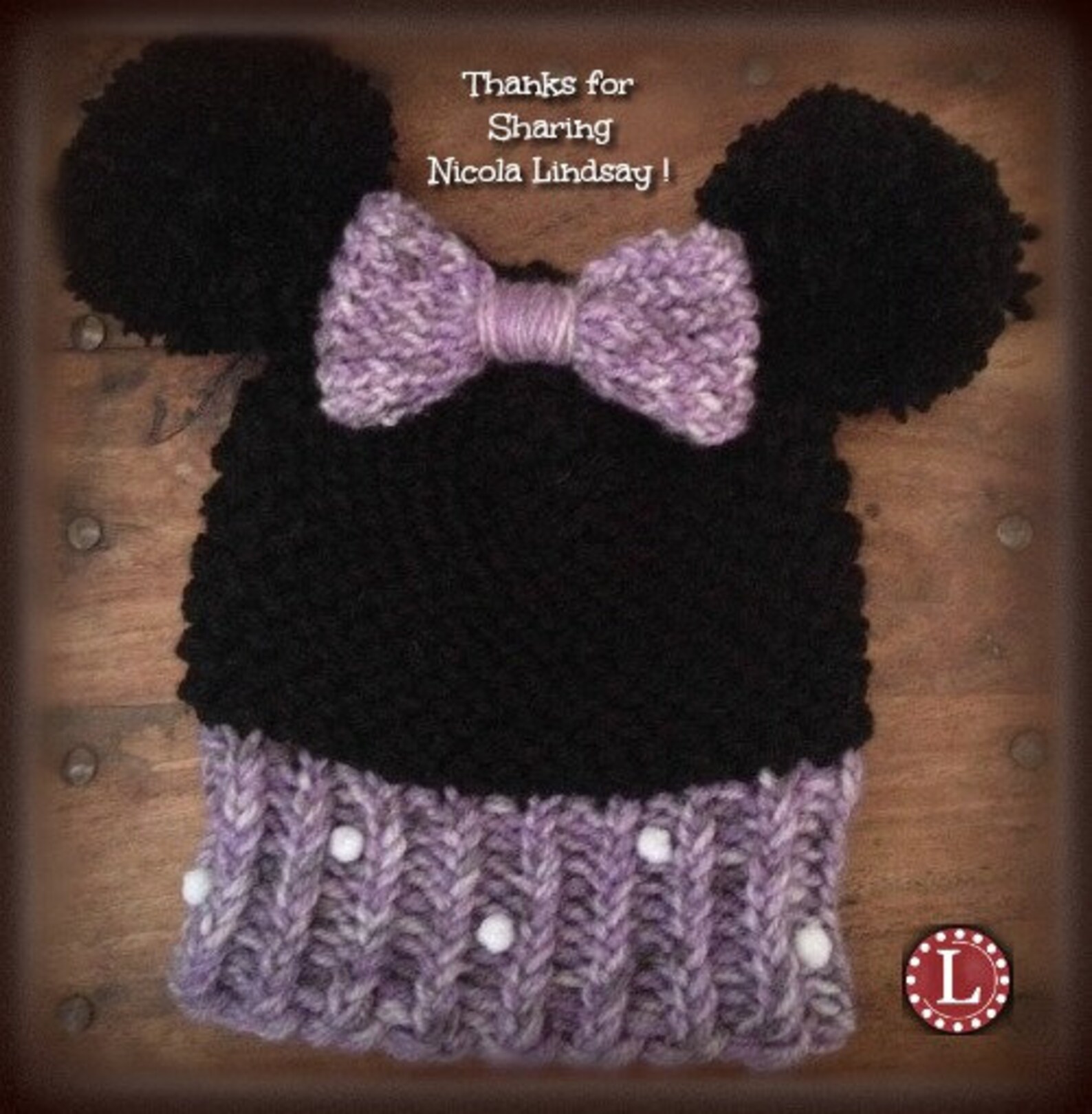 Loom Knit Baby Hat Pattern With Ears Animal Bear Mouse Ears - Etsy