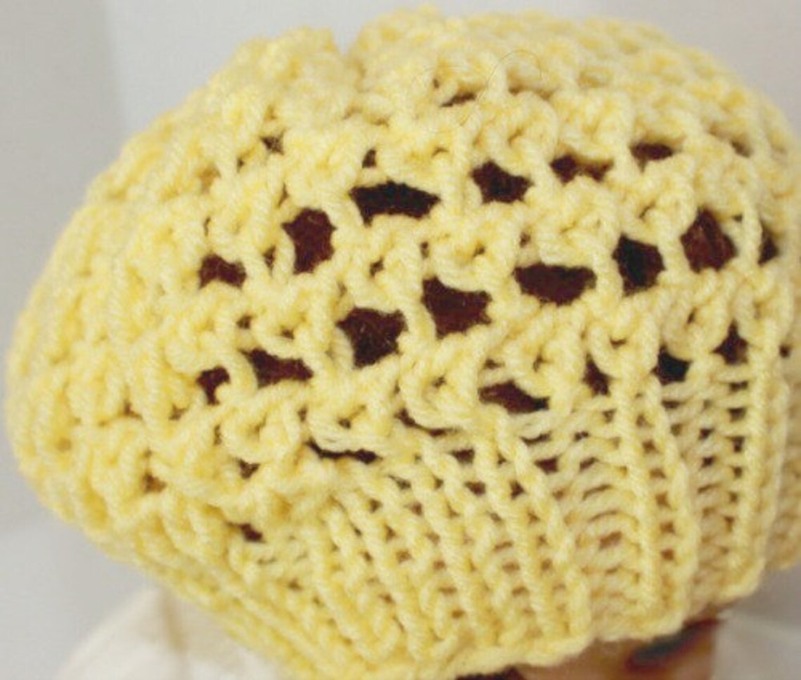 Loom Knit Baby Hat PATTERN With Video Tutorial Three Step Stitch Beanie ...