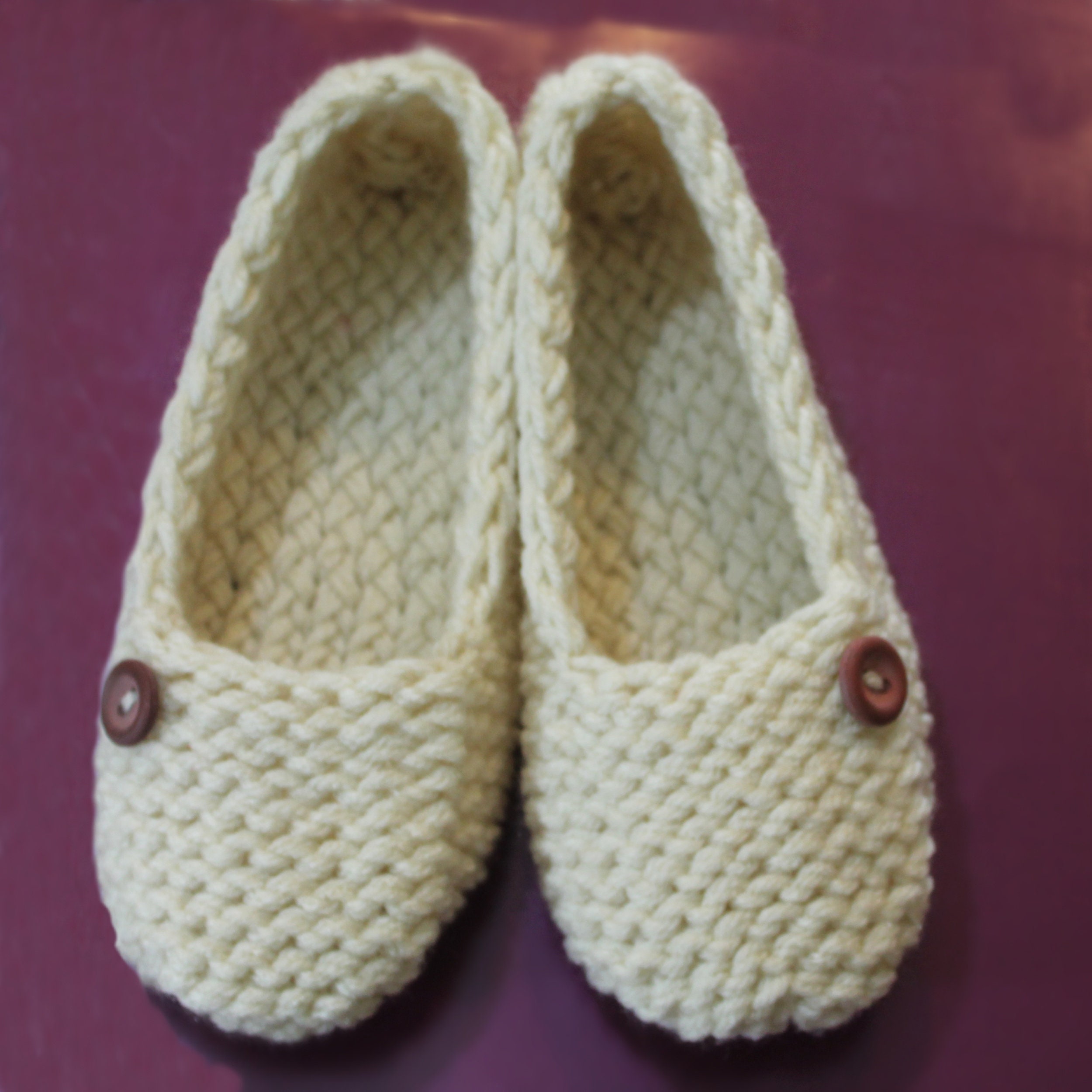 Loom Knitting Patterns Ladies Slippers With Video Tutorial by - Etsy UK