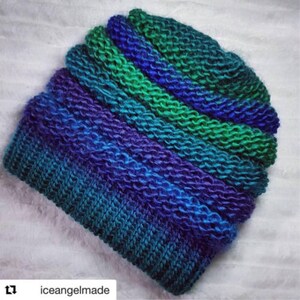 Knitting Loom Hat Pattern (with Video Tutorial) Beanie on Extra Large ...
