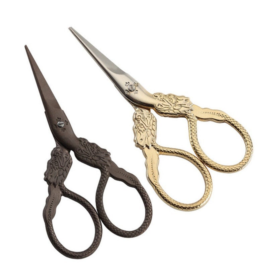 Vintage Style Dragon Scissors , Embroidery Cross Stitch Crewel Knitting ...