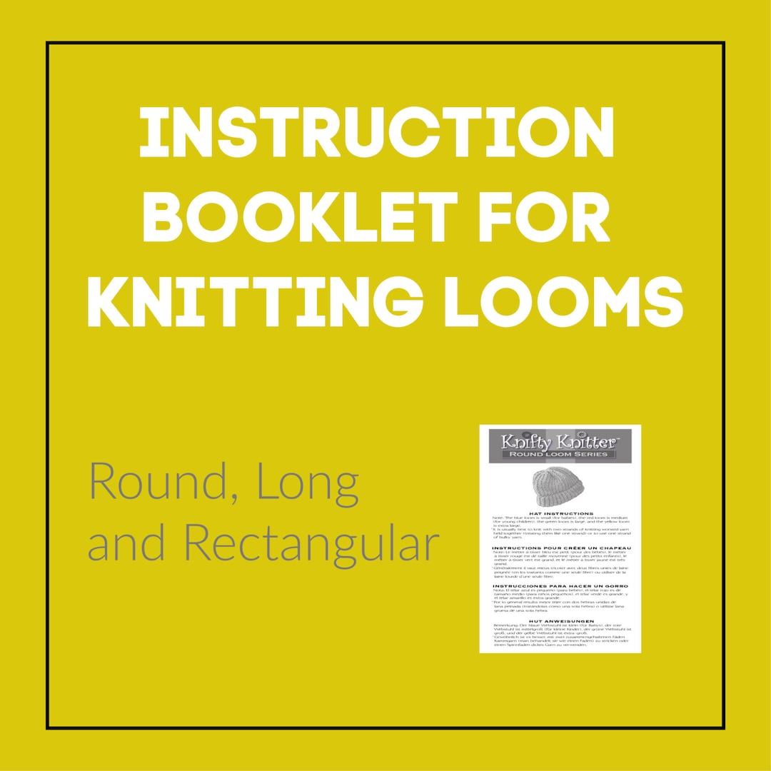 FREE 3 Knitting Loom Beginner Instruction Booklet for Round, Long and ...