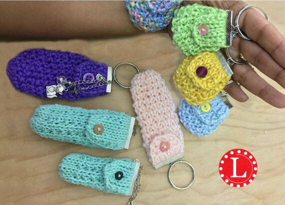 Loom Knitting 3 PATTERNS Mini Purse Key Chain / Lipstick cozy | Etsy