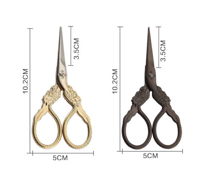 Vintage Style Dragon Scissors Embroidery Cross Stitch Crewel - Etsy