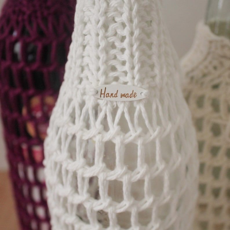 Loom Knitting Pattern Wine Bottle Mesh Sleeve Cover Water | Etsy