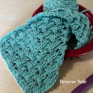 Loom Knitting STITCH PATTERN : the Hourglass Eyelet Lace | Flat and in the Round With Video ...